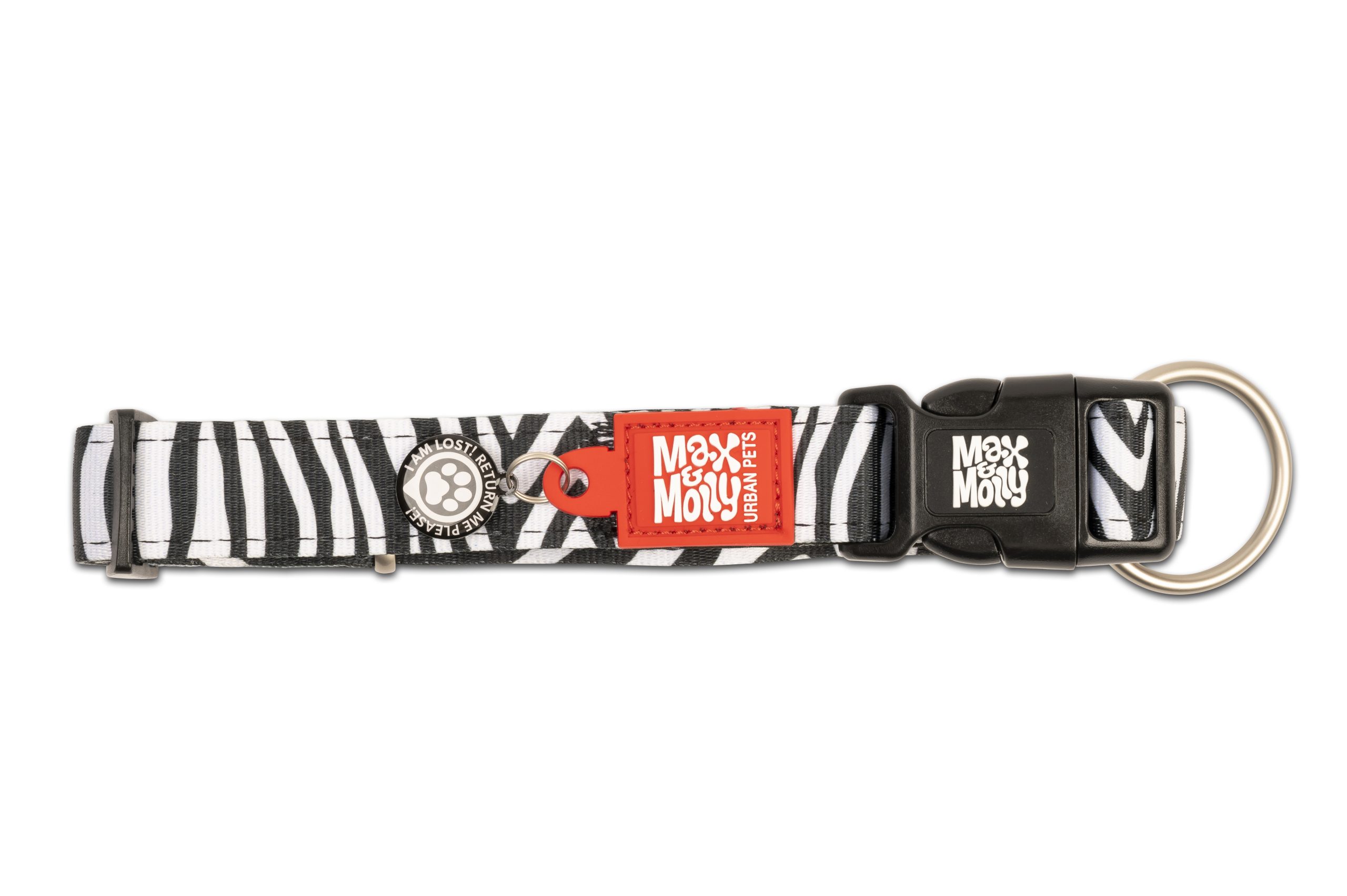 Max & Molly Smart ID Cat Collar – Design Zebra L - Pets Home