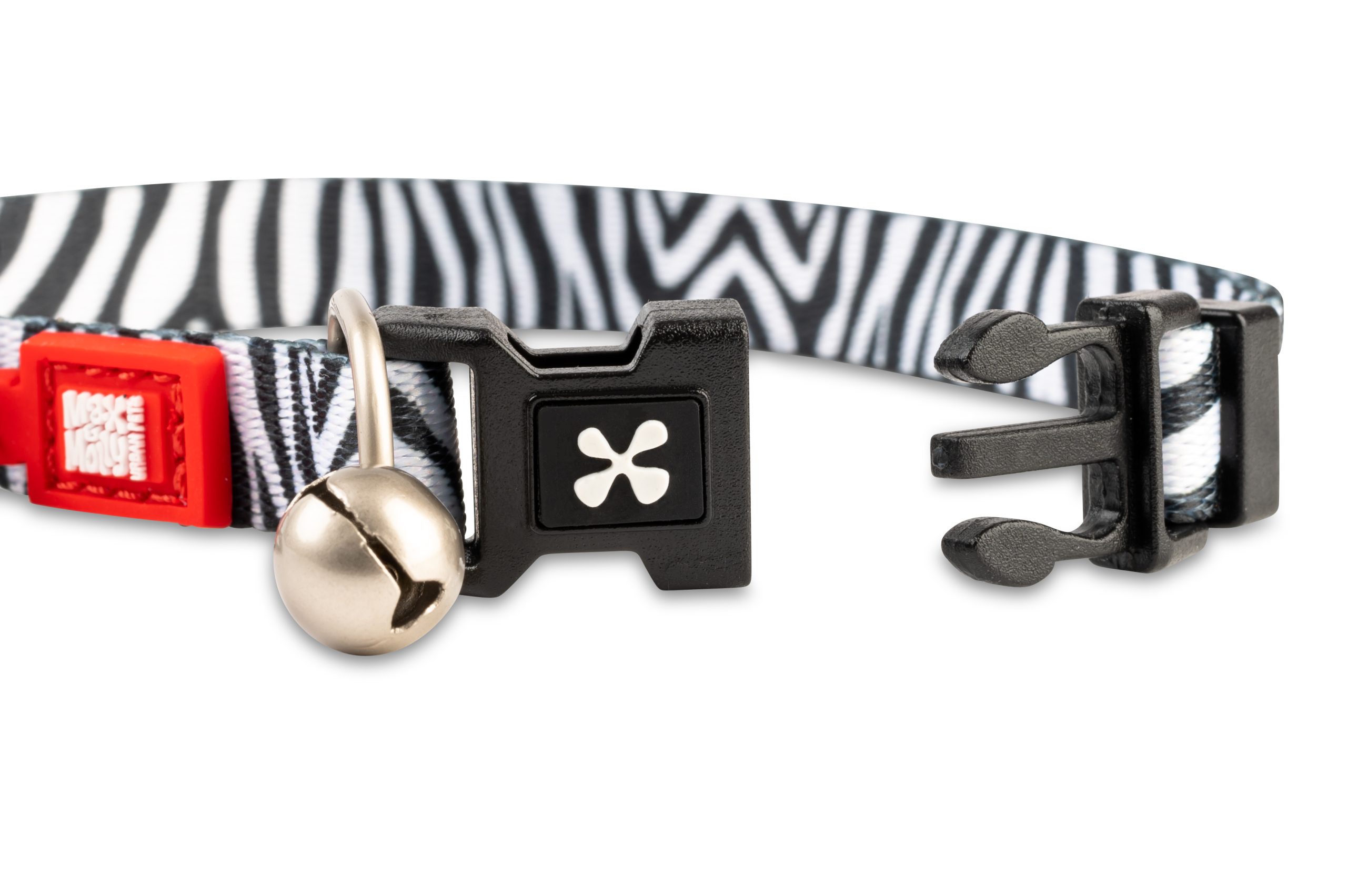 Max & Molly Smart ID Cat Collar – Design Zebra L - Pets Home
