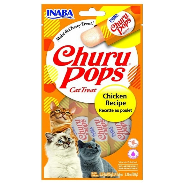 Inaba Churu Pops Chicken Recipe Cat Treat 60G – Pets Home