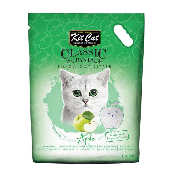 Kit Cat Classic Crystal Cat Litter Apple 5L - Pets Home